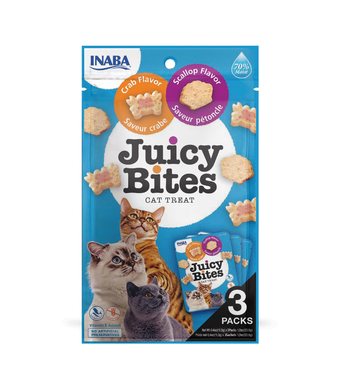 INABA Juicy Bites Crab & Scallop Flavor 33.9g - Petsmore